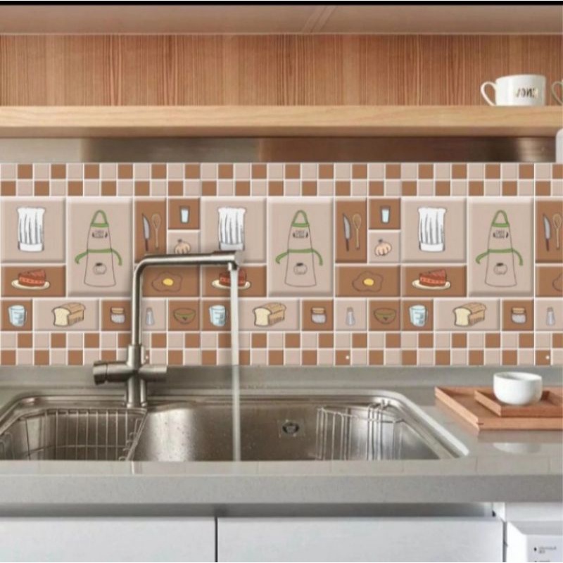 Jual Sticker Dapur Dinding/Wallsticker Dinding karakter Anti Minyak dan ...