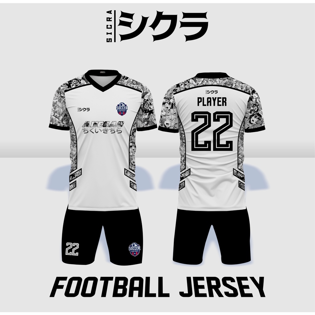 Jual Jersey Futsal Sepak Bola Motif Songket Corak Jepang Manga Ahegao ...