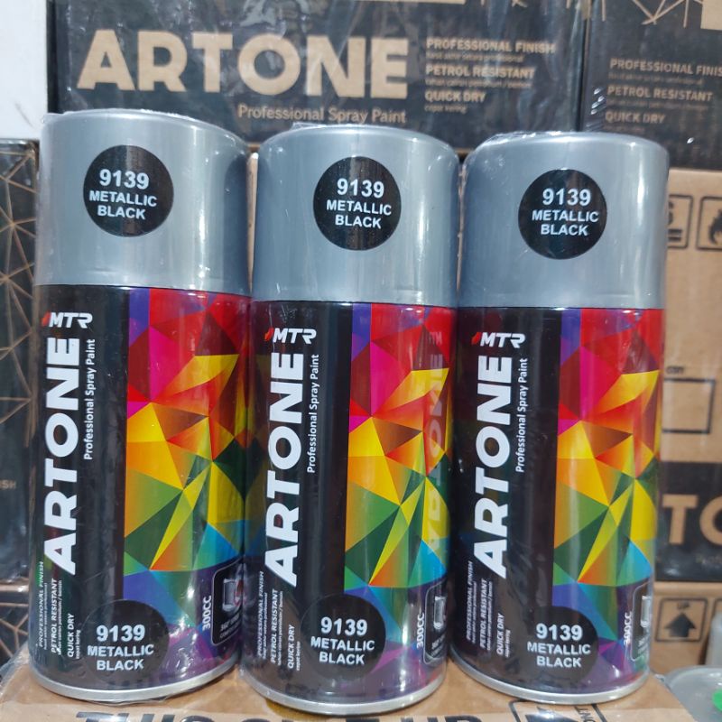 Jual Pilok Pilok Cat Semprot MTR ARTONE Hitam Metalik Black Metalic ...