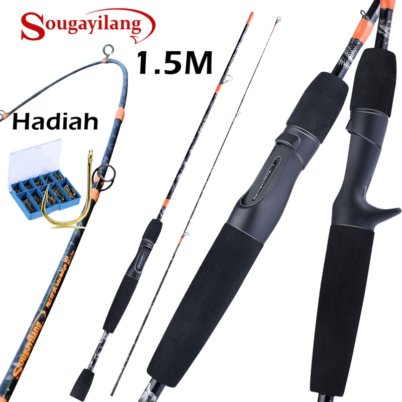 Jual Sougayilang Joran Pancing Ultra Ringan Karbon 1.5M 2 Bagian ...