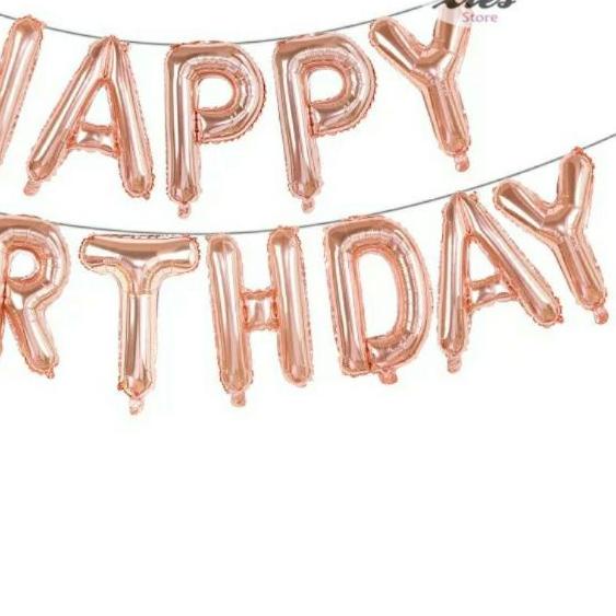 Jual ♂ balon foil huruf set happy birthday / balon set gappy birthday ...