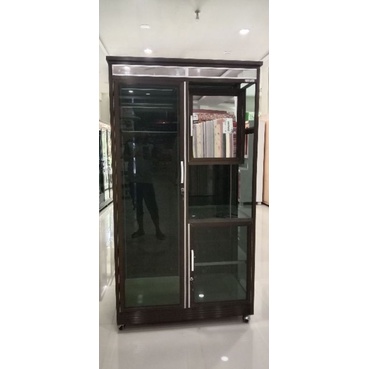 Jual lemari baju kaca model twallet/lemari kaca almunium 2 pintu ...