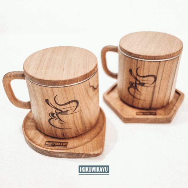 Jual MUG GELAS CANGKIR STAINLESS KAYU JATI PERLENGKAPAN RUMAH | Shopee ...