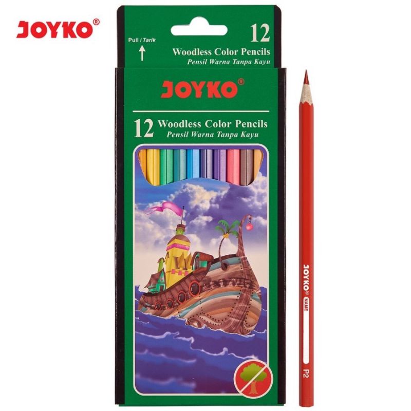 Jual Pensil Warna Joyko 12 Warna Panjang Cp 103 Woodles 1set 12wrn