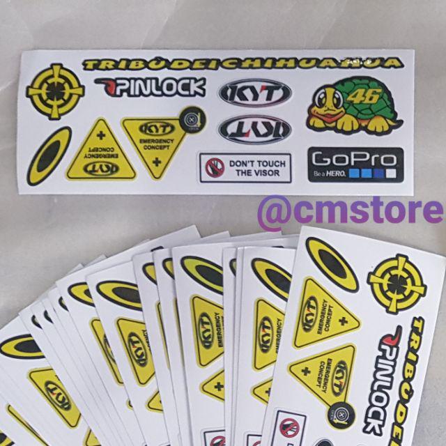 Jual Stiker Kaca Helm KYT Scotlight Sticker Set Visor Helm Full Face ...