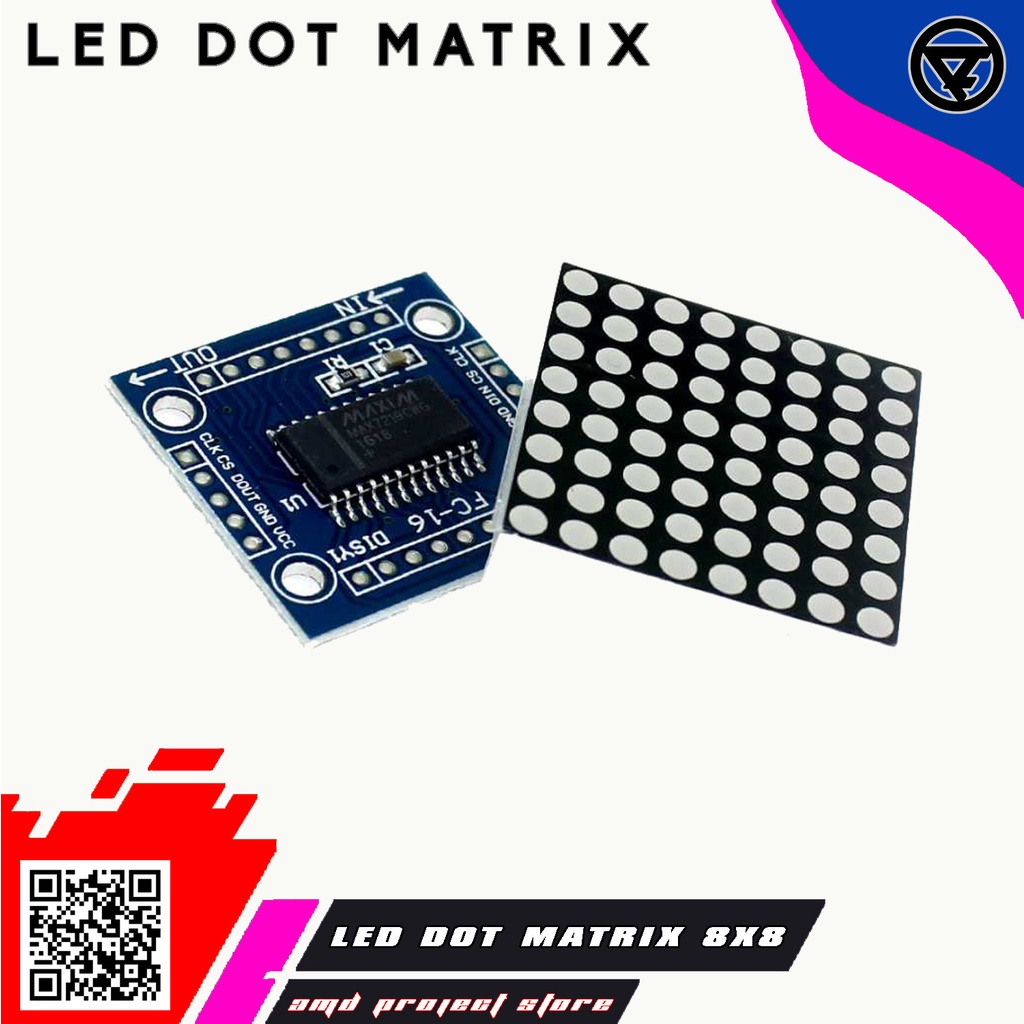 Jual LED Dot Matrix MAX7219 Single 8x8 Module Lampu Text | Shopee Indonesia
