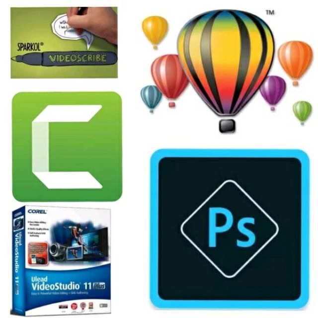 Jual Kaset CorelDraw ULEAD Photoshop Camtasia Sparkol | Paket ...