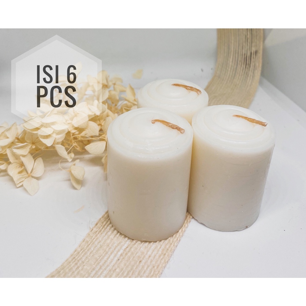Jual Lilin Putih Pendek / Lilin Doa / Lilin Dekorasi / Lilin Lampu ...