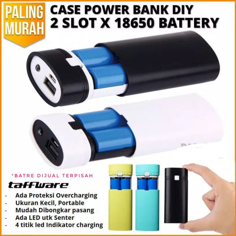 Jual Casing Powerbank 2 Slot 18650 Case Modul Power Bank | Shopee Indonesia