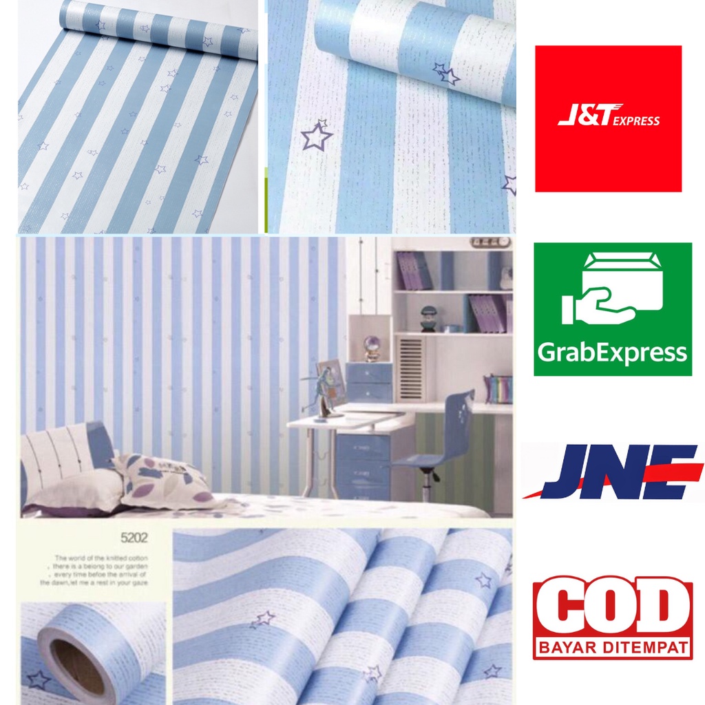 Jual wallpaper salur star murah best Quality/walpaper bintang/wallsticker bintang /motif salur ...
