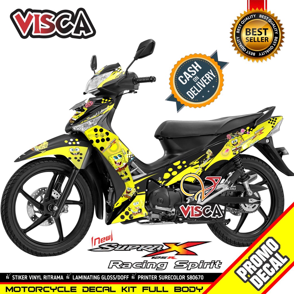 Jual Decal Supra X 125 R Modif Keren Stiker Supra X 125 R Full Body ...