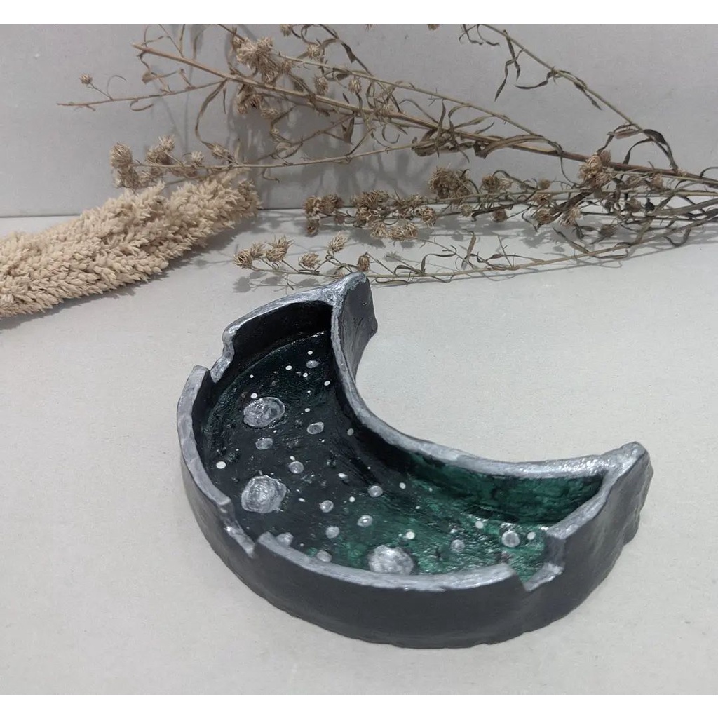 Jual Ashtray Clay Crescent Moon / Coaster Packages / Ashtray Aesthetic ...