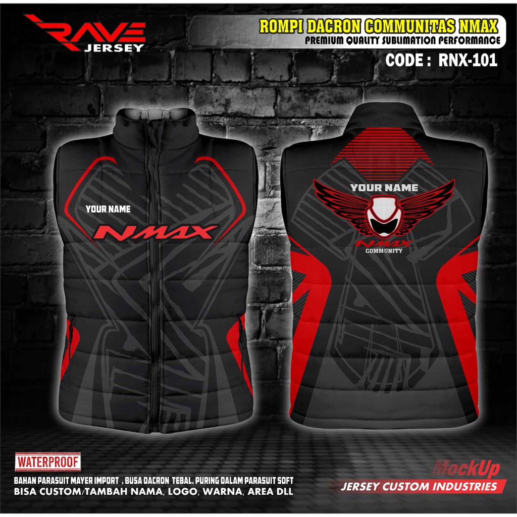 Jual ROMPI PUFFER/DACRON/GELEMBUNG MOTOR NMAX SESI 1 FULL PRINTING ...