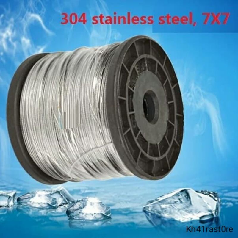 Jual Tali Kawat Kabel Sling Cable Seling STAINLESS STEEL WIRE ROPE 6mm ...