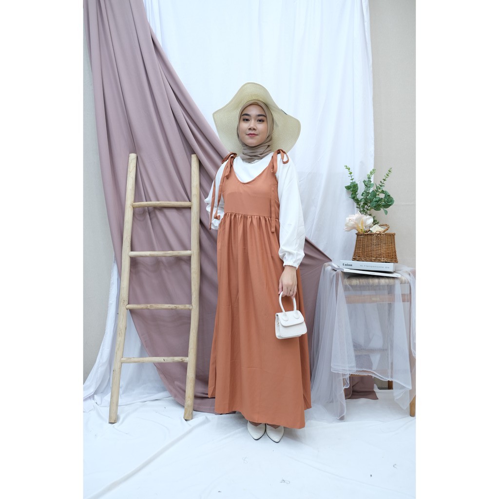Jual KOREAN GAMIS MUSLIM MURAH MODERN (INCLUDE INNER PUTIH) | Shopee ...