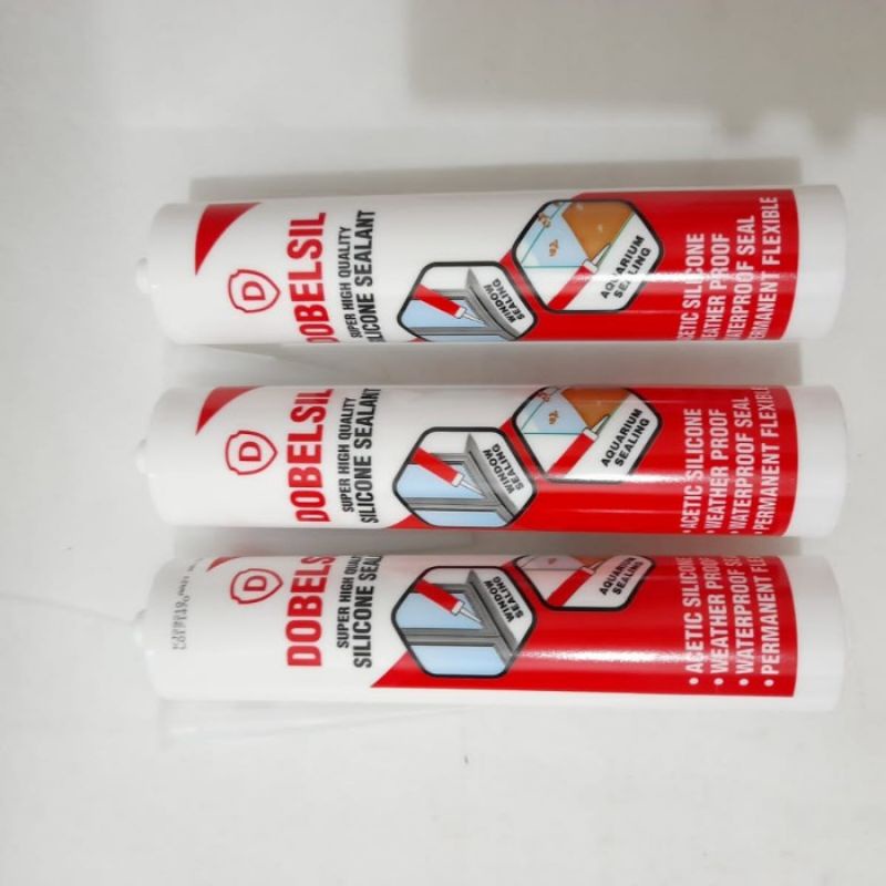 Jual Lem Sealant Tabung Kaca Aquarium Silicone Dobel Silen Botol ...