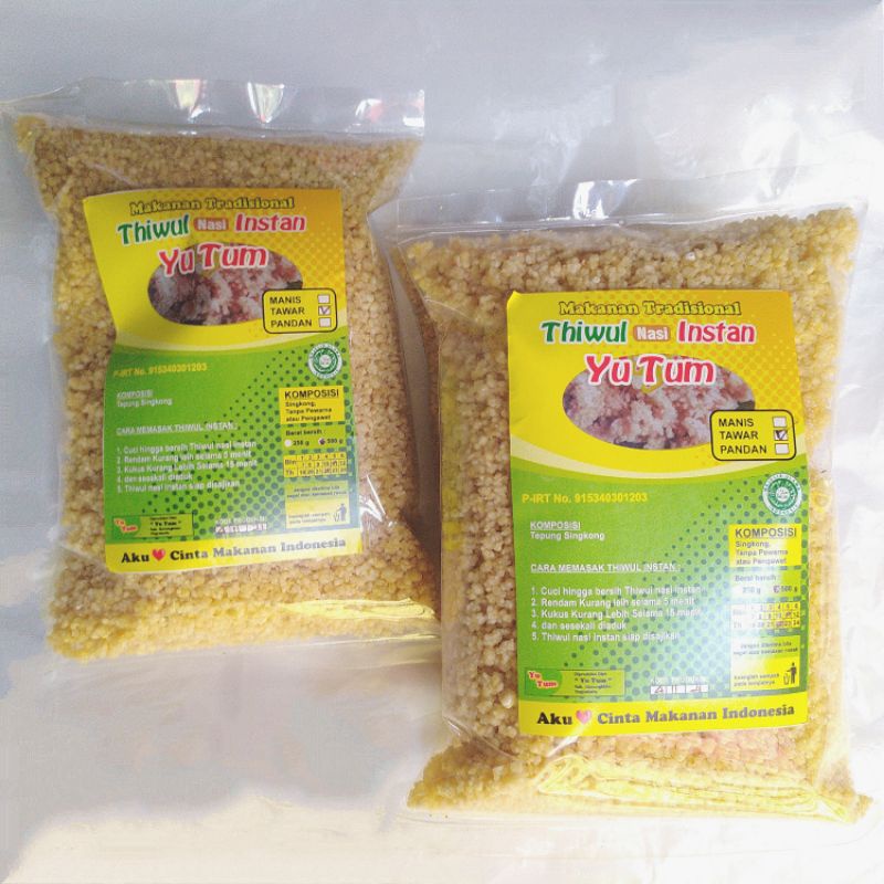 Jual Tiwul instan yu tum makanan tradisional jogja 500gr | Shopee Indonesia