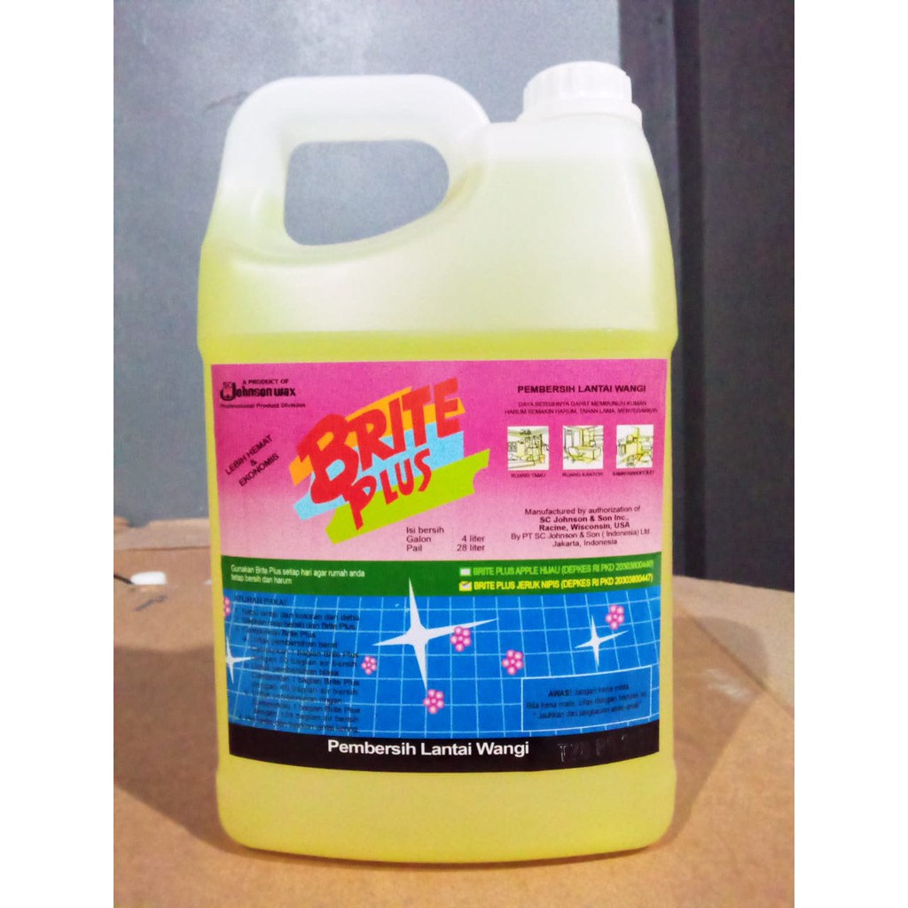 Jual SC Johnson - Brite Plus (Cairan Pembersih & Pengharum Lantai) 4 ...