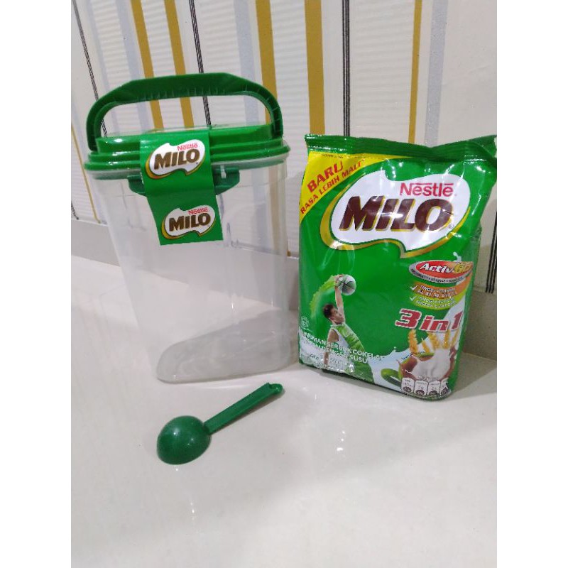 Jual milo 3in1 1 kg (gratis kontainer dan sendok) | Shopee Indonesia
