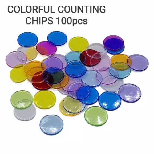 Jual Mainan Montessori Colorful Transparan Counting Chips 100pcs ...