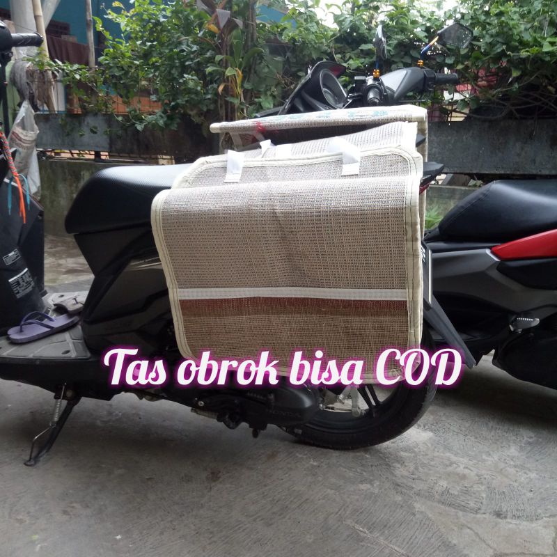 Jual Tas obrok/bronjong motor bahan sejenis goni | Shopee Indonesia