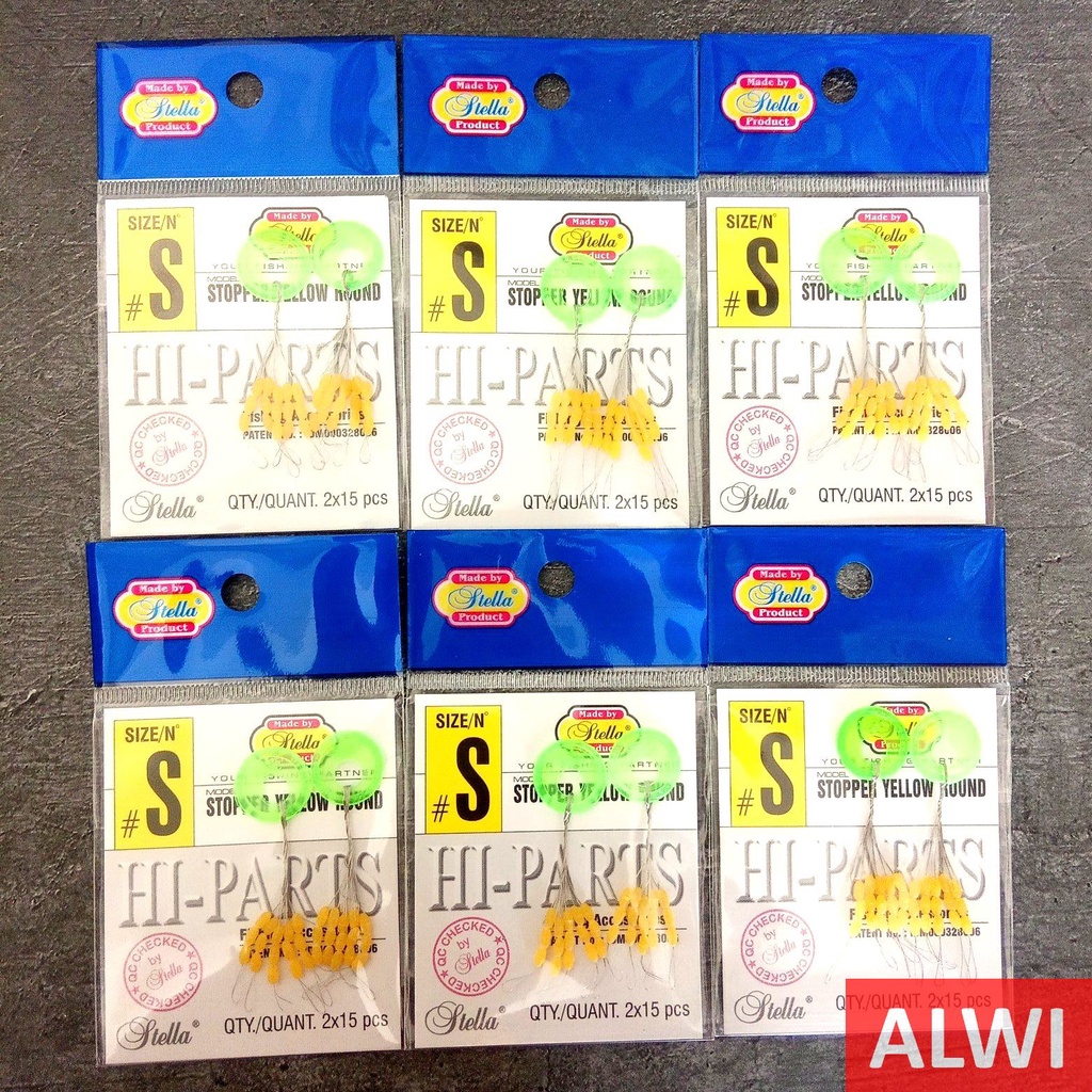 Jual Stopper STELLA ~ Stoper Pancing Kuning / Hitam 2x15pcs | Shopee ...