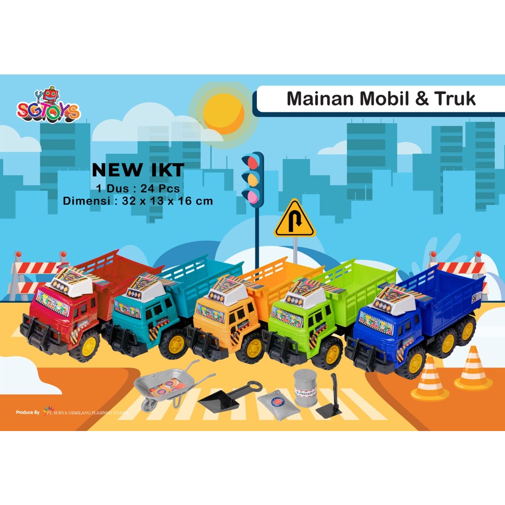 Jual KEREN! EXCLUSIVE!! Mainan Anak Mobil Truck Pengangkut Proyek 6 ...
