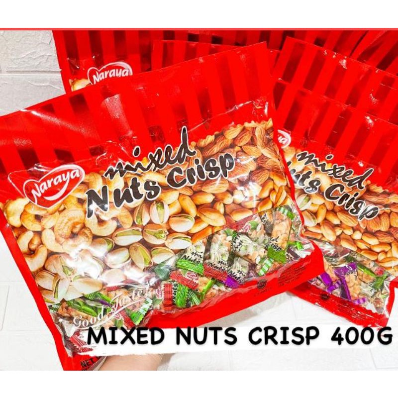 Jual HALAL BPOM RI ML NARAYA MIXED NUTS CRISP 400gr - tengteng kacang ...