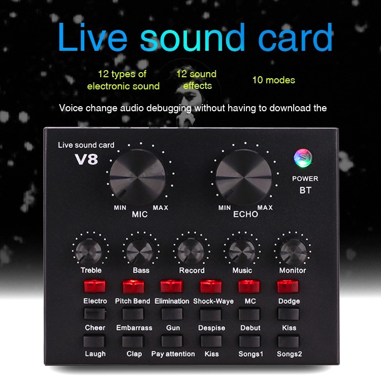 Jual Trend-Soundcard v8 Mixer External Soundcard V8 Audio Microphone ...