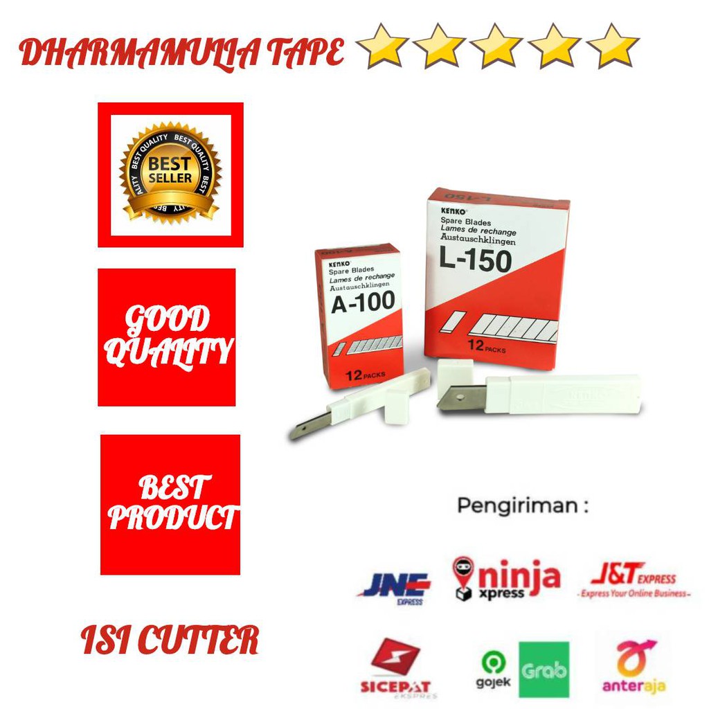 Jual ISI CUTTER L-150 KENKO " PERKOTAK " ( ISI 12 PACK) | Shopee Indonesia