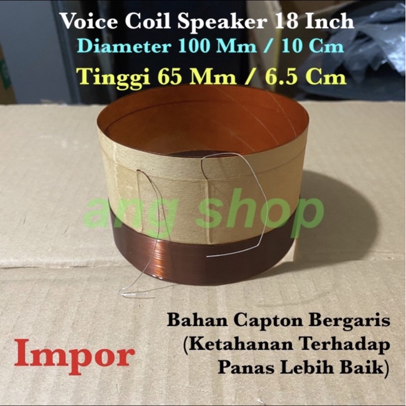 Jual Spol Spul Spool Voice Coil Speaker 18 Inch 4" 4 Inch Impor ...