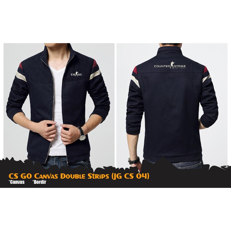 Jual Jaket Game Counter Strike Canvas Double Strip JG CS 04 - Jaket ...
