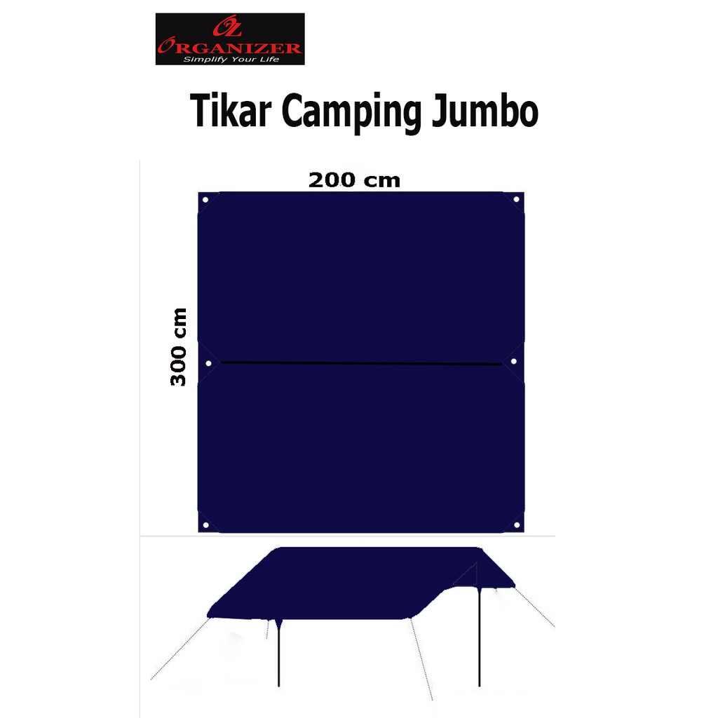 Jual Tikar Piknik jumbo Tikar Camping Jumbo 200 x 300 | Shopee Indonesia