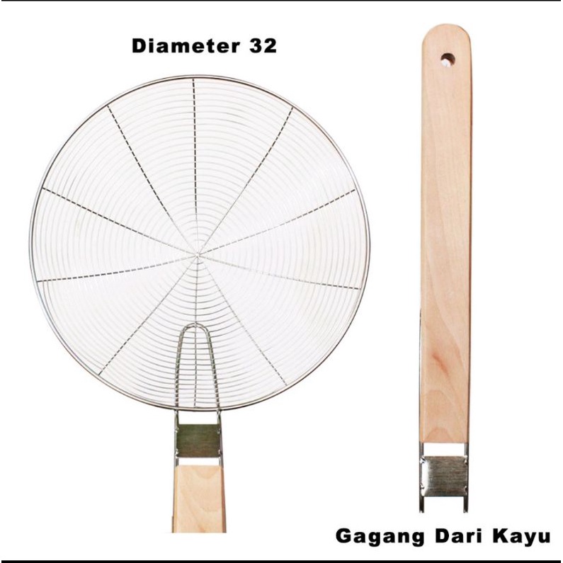 Jual Serok Gorengan/ Saringan Gorengan Besar / Serok Gagang Kayu ...
