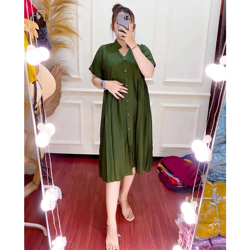 Jual HOME DRESS RAYON POLOS KERAH SANGHAI / DASTER RAYON KEKINIAN ...
