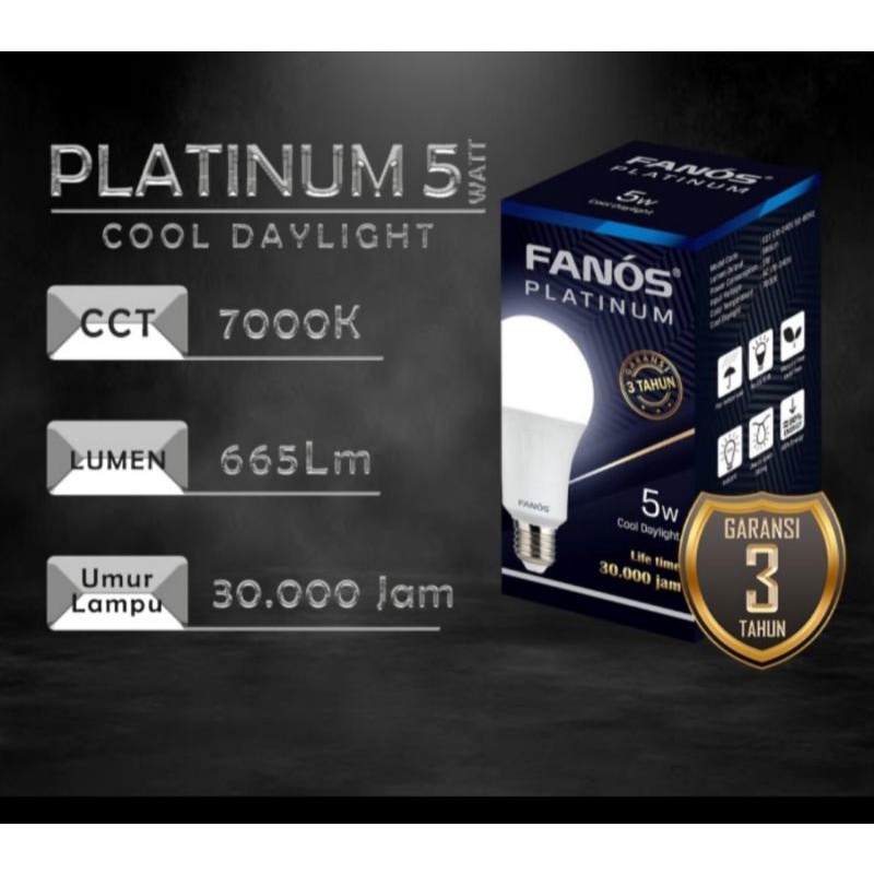 Jual lampu LED fanos platinum LED 5 watt | Shopee Indonesia