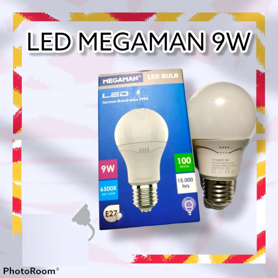 Jual Lampu LED MEGAMAN LED A-BULB 9 Watt 9W Daylight Lampu Bohlam Putih | Shopee Indonesia