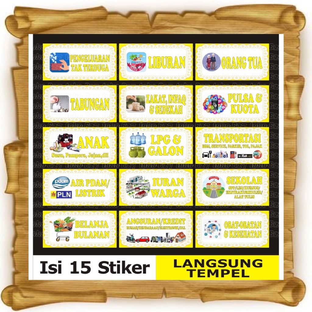 Jual STIKER BUDGETING / STIKER KEUANGAN | STIKER PLANNING ISI 15 STIKER ...