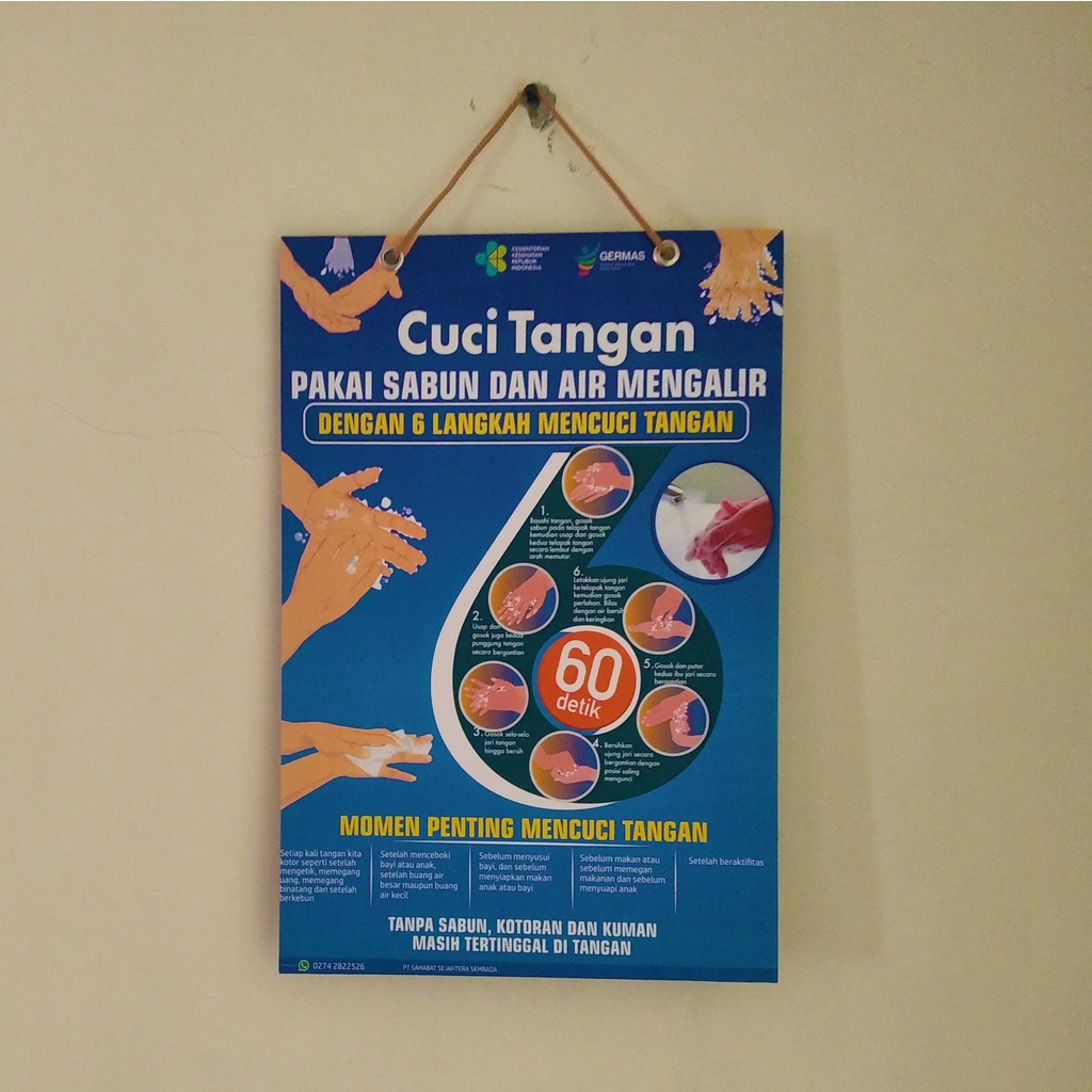 Jual Hard Poster Cuci tangan Pakai Sabun dan Air Mengalir - Poster 6 ...