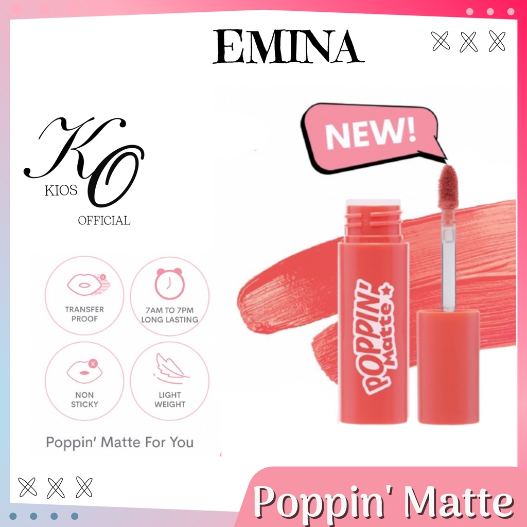 Jual Emina Poppin Matte 4.5g | Lip Cream | Shopee Indonesia