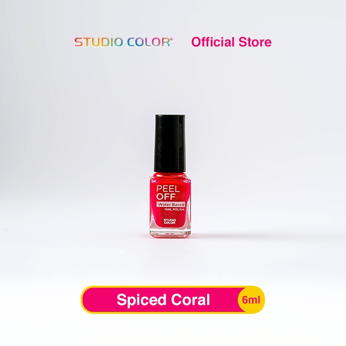 Jual Studio Color Peel Off Nail Polish 03 Red 6ml ( spiced coral ...