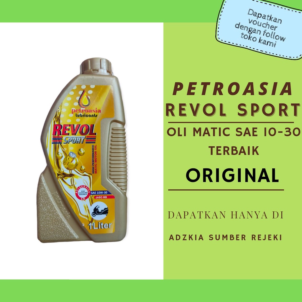 Jual Oli matic/Oli motor matic PETRO REVOL SPORT SAE 10W-30/JASO MB ...