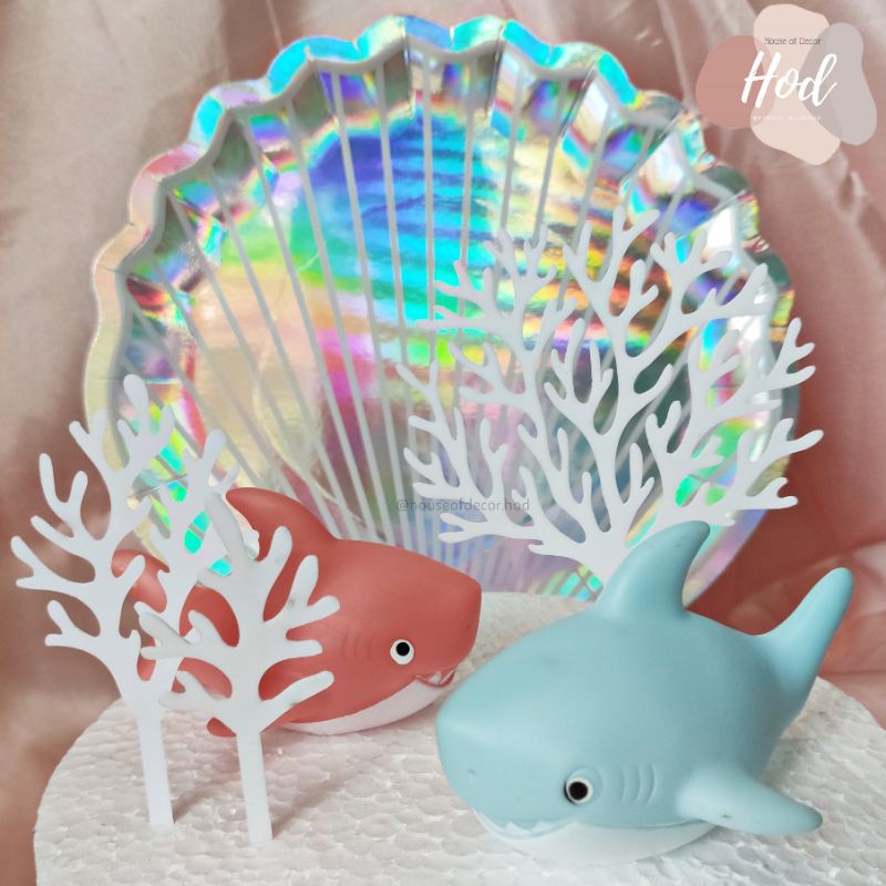 Jual Hiasan Ocean Gurita Ikan Paus Topper Karton Shell Kerang Kilap ...