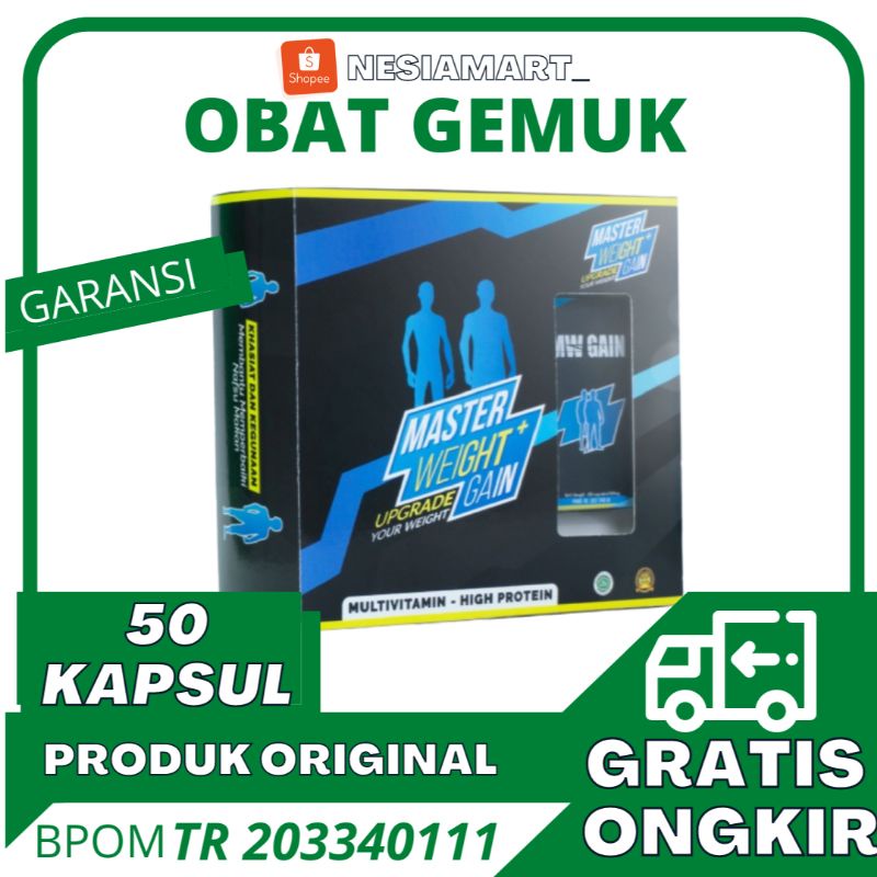 Jual MASTER WEIGHT GAIN OBAT PENGGEMUK BADAN BPOM I PENAMBAH BERAT ...