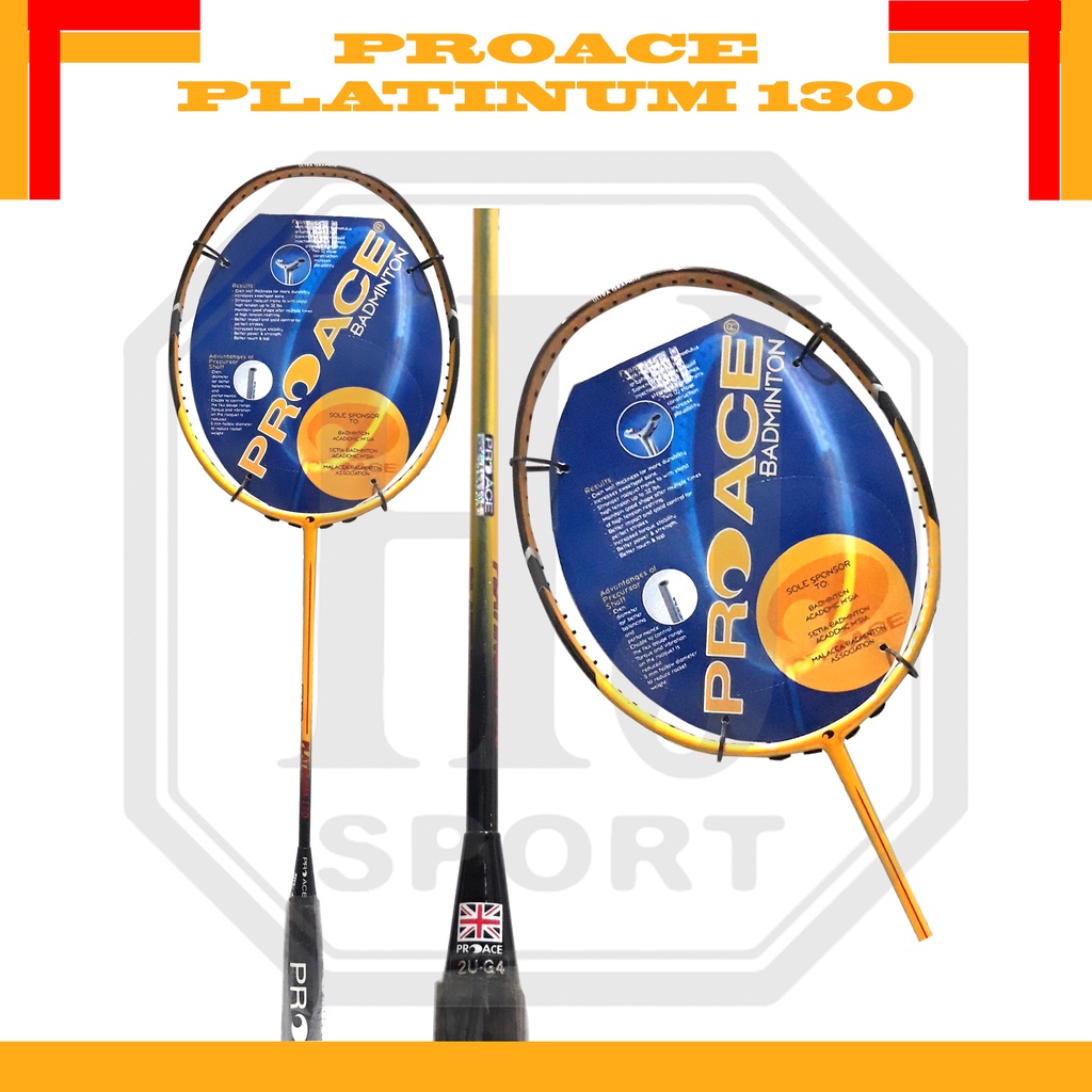 Jual Raket Badminton Original Pro Ace Platinum 130 Bonus Komplit ...