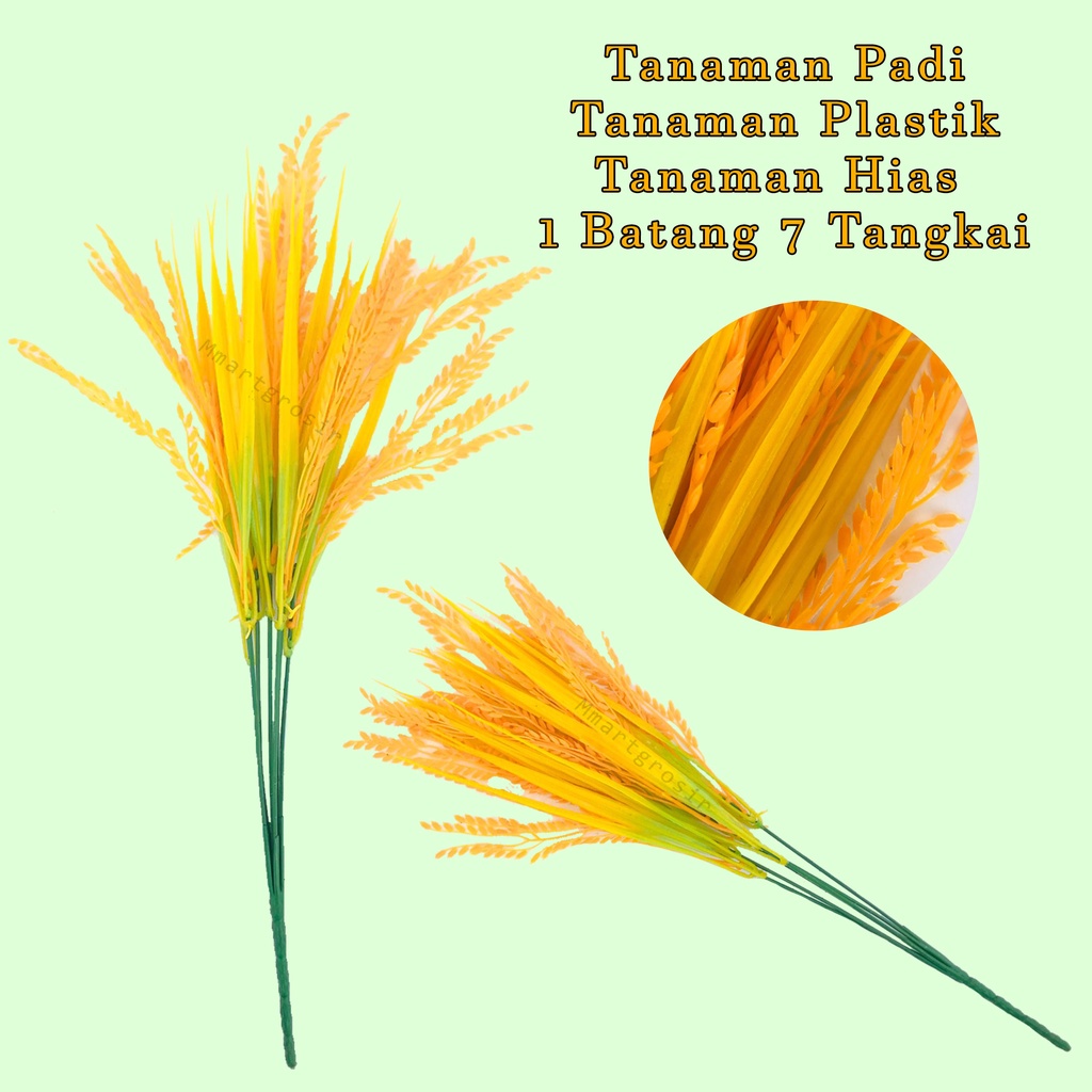 Jual Tanaman padi / Tanaman Plastik / Tanaman Hias / 1 batang 7 tangkai ...