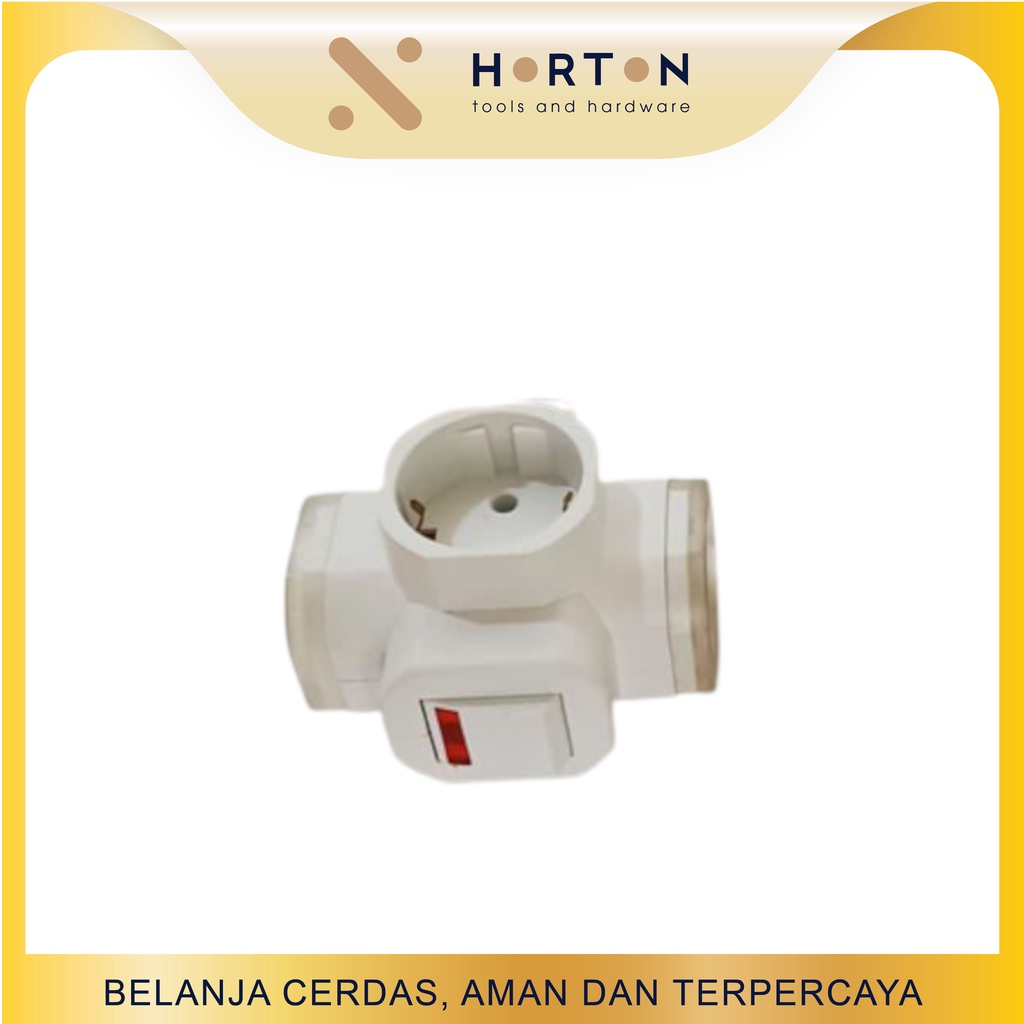 Jual Steker Tee Arde Saklar Off 3 Lubang Multi Tee Colokan Cabang 3 ...