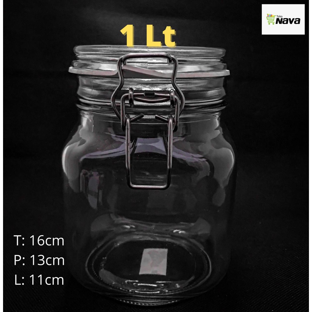 Jual Toples Kaca Hermatico 1000ml / 1 liter | Shopee Indonesia