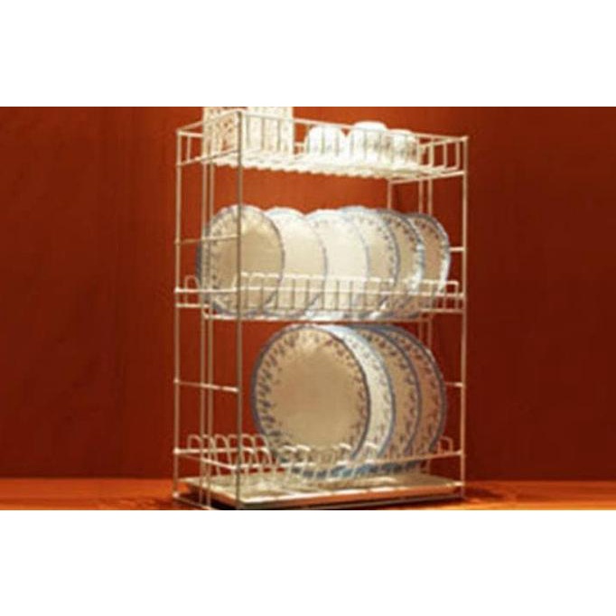 Jual rak piring besi susun 3 + tatakan | Shopee Indonesia