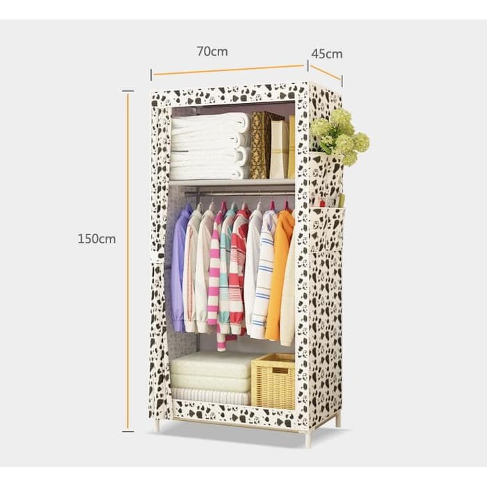Jual Simple Single Multifunction Wardrobe Lemari Multifungsi | Shopee ...